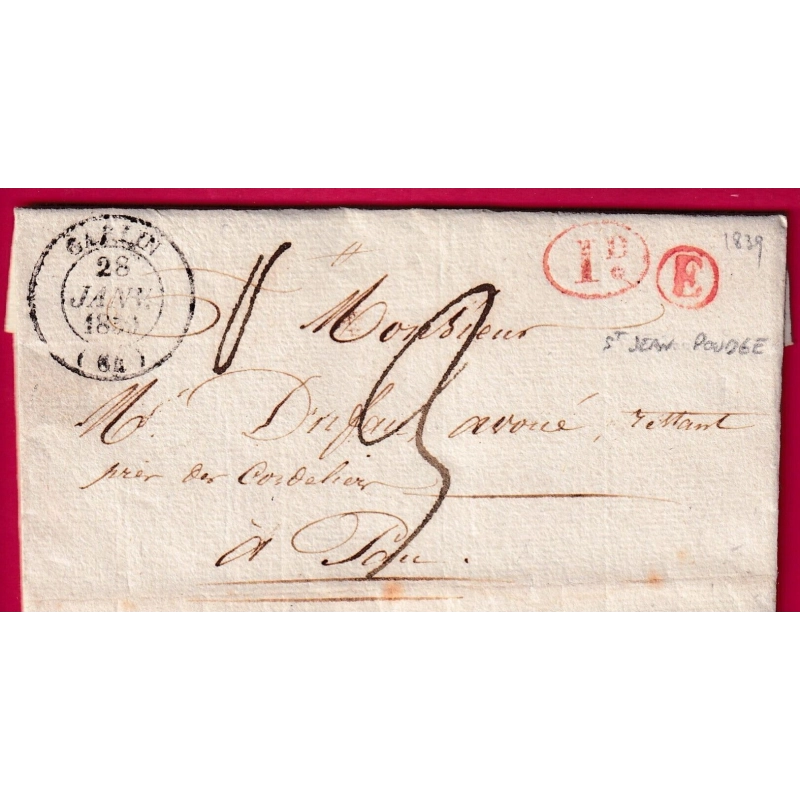 CAD TYPE 14 GARLIN BASSES PYRENEES BOITE RURALE ROUGE E ST JEAN POUDGE ...