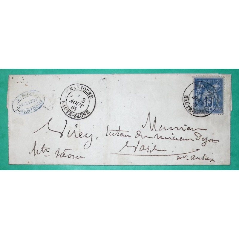 N°90 SAGE CAD TYPE 18 MANTOCHE HAUTE SAONE + BUREAU DE PASSE 978 ...